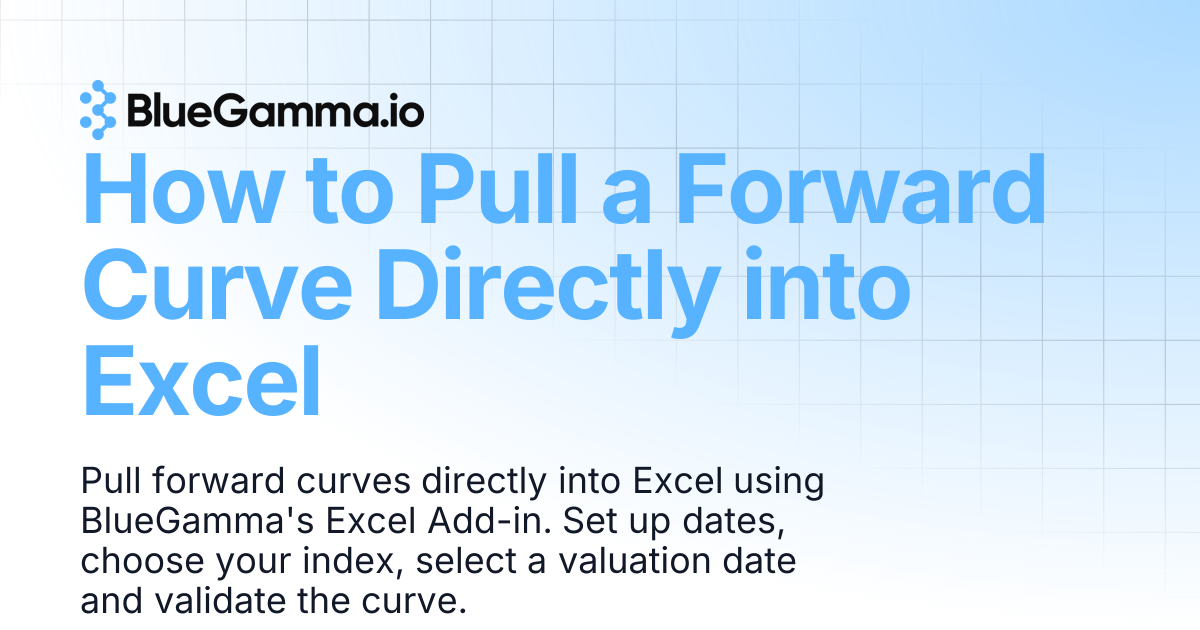 How to Pull a Forward Curve Directly into Excel | BlueGamma Documentation