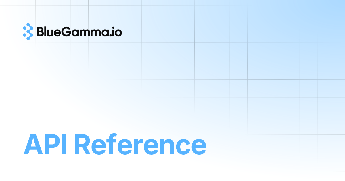 API Reference | BlueGamma Documentation